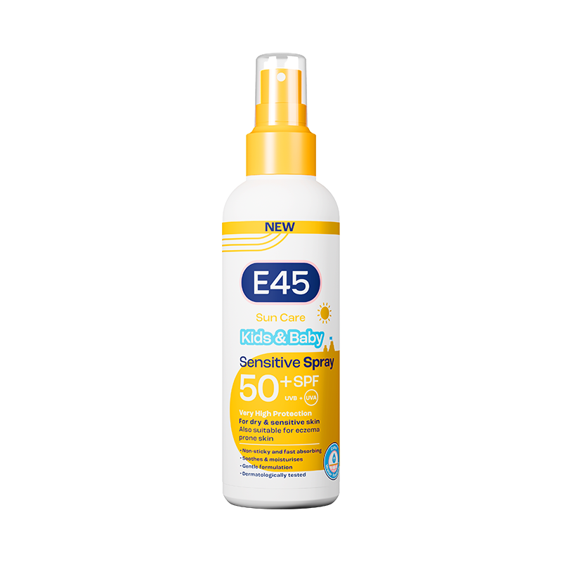 Kids & Baby SPF 50+ Spray: For dry & eczema-prone skin | E45